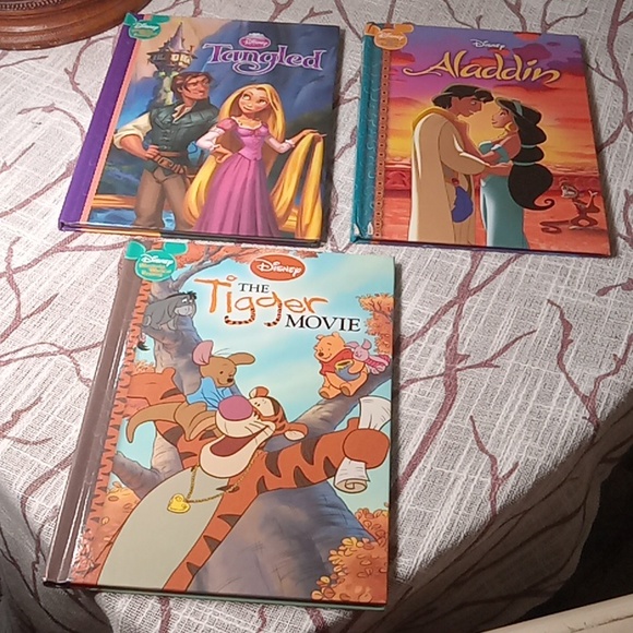 Other | Disney Wonderful World Of Reading Book Lot Of 3 Tangled Aladdin ...